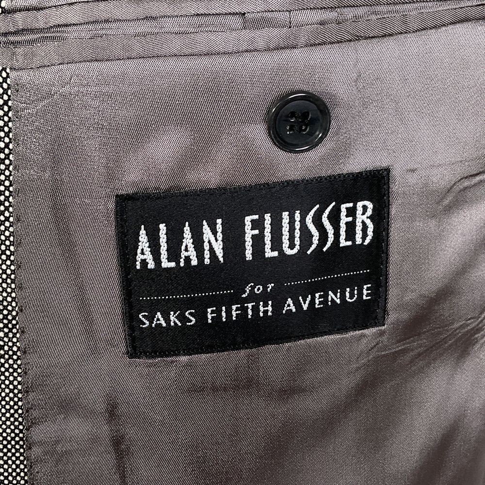 Alan Flusser Blazer Men 42 Black White Birdseye Bespo… - Gem